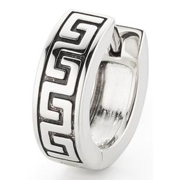 Bruno Banani Single-Creole »Schmuck Geschenk Silber 925 Ohrschmuck Ohrring Single« silberfarben-schwarz 13,5 mm Filigraner Single-Ohrschmuck für...