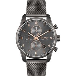 BOSS Chronograph »SKYMASTER« Quarzuhr, Herrenuhr, Armbanduhr, Stoppfunktion, Edelstahlarmband anthrazit Modischer Herrenchronograph von Hugo BOSS