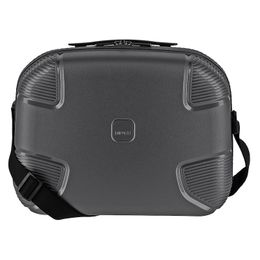 IMPACKT Beautycase »IP1« Kulturbeutel Hartschale Trolley-Aufsteck-System Tragegurt Laptopfach Lava Black
