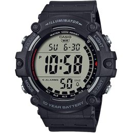 CASIO TIMELESS COLLECTION Chronograph Quarzuhr, Armbanduhr, Herrenuhr, Digitaluhr, bis 10 bar wasserdicht schwarz 0 Sportiver Herrenchronograph