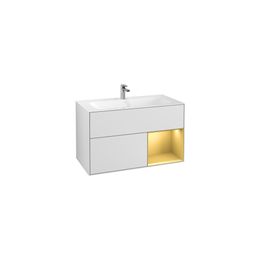 Villeroy & Boch V&B Waschtischunterschrank Finion Reg rechts Gold matt, White matt lacquer ; Villeroy & Boch (F040HFMT)
