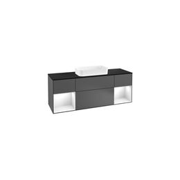 Villeroy & Boch V&B Waschtischunterschrank Wandbeleuchtung Finion 160cm, Pl b m, Rg g wh. Lac, Anthrac. m ; Villeroy & Boch (G332GFGK)