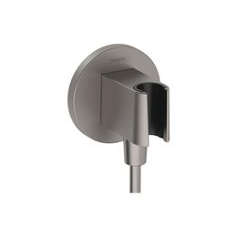 Hansgrohe Wandanschluss Fixfit S rd, m Brausehalter, brushed black chrome (26888340)