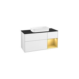 Villeroy & Boch V&B Waschtischunterschrank Finion 120x60 cm, Reg re gol m, glo wh. lacquer ; Villeroy & Boch (F712HFGF)