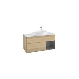 Villeroy & Boch V&B Waschtischunterschrank Wandbeleuchtung Finion 120cm, Pl w m, Rg Anthrac. m Lac, Oa ven ; Villeroy & Boch (G951GKPC)