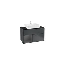Villeroy & Boch V&B Waschtischunterschrank Finion 100, Pl w m, Rg l A m, md bl. m Lac ; Villeroy & Boch (F112GKHG)