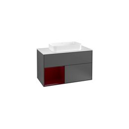 Villeroy & Boch V&B Waschtischunterschrank Wandbeleuchtung Finion 100, Pl wh. m, Reg li Peo, Anthrac. m ; Villeroy & Boch (G241HBGK)