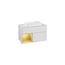 Villeroy & Boch V&B Waschtischunterschrank Wandbeleuchtung Finion 100, Pl wh. m, Reg li gol m, wh. m Lac ; Villeroy & Boch (G241HFMT)