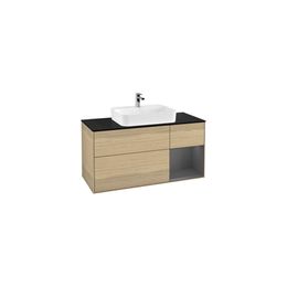 Villeroy & Boch V&B Waschtischunterschrank Wandbeleuchtung Finion 120cm, Pl b m, Reg re Anthrac. m, Oa ven ; Villeroy & Boch (G422GKPC)