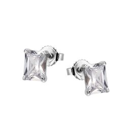 Firetti Paar Ohrstecker »Schmuck Geschenk Silber 925 Ohrschmuck Quadrat Rechteck« mit Zirkonia (synth.) silberfarben-kristallweiß + kristallweiß...