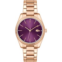 Lacoste Quarzuhr »CAPUCINE« Armbanduhr, Damenuhr, analog, Glaskristalle, Edelstahlarmband roségoldfarben Stilvolle Damenarmbanduhr