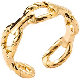 Firetti Fingerring »Schmuck Geschenk Damenring Kettenglieder« Made in Germany gelbgoldfarben 3 g Trendiger Fingerring in toller Optik