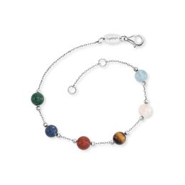 Engelsrufer Silberarmband &raquo;POWERFUL STONE, ERB-LILGEM-6ST&laquo; mit Malachit, Lapislazuli, Jaspis, Tigerauge, Rosenquarz und Achat...