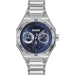 Hugo Multifunktionsuhr »#GRAIL SPORT« Quarzuhr, Armbanduhr, Herrenuhr, Edelstahlarmband, analog silberfarben 0 Stilvolle Herrenmultifunktionsuhr