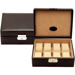Windrose Uhrenbox &raquo;Merino, 803679.08&laquo; Uhrenaufbewahrung, Uhrenetui, max.&Oslash;Uhren 34mm, Armbanduhr, Geschenkidee schwarz-beige Ansprechende Uhrenbox...
