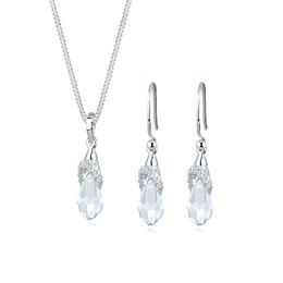 Elli Damen Schmuckset &raquo;Tropfen 925 Silber, mit Kristallen von Swarovski &laquo; () wei&szlig;