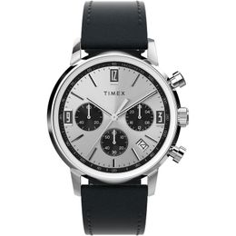 Timex Chronograph »MARLIN« Quarzuhr, Armbanduhr, Herren, Datum, Stoppfunktion, 12/24-Std.-Anzeige schwarz 0 Imposanter Chronograph für Herren