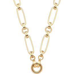 Leonardo Charm-Kette »Halskette Mathilde Clip&Mix, 024266« gelbgoldfarben Das Trendthema "Chunky Chains" ist bei dieser Halskette allgegenwärtig