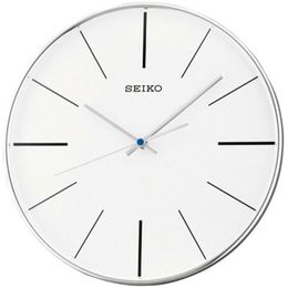 Seiko Wanduhr Quarzuhr, Wohnzimmer, Esszimmer, Arbeitszimmer, Küche silberfarben Zeitlos schöne Wanduhr