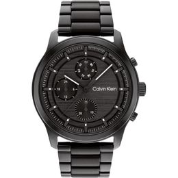 Calvin Klein Multifunktionsuhr »SPORT MULTI-FUNCTION« Quarzuhr, Armbanduhr, Herrenuhr, Datum, Edelstahlarmband schwarz Exquisite...
