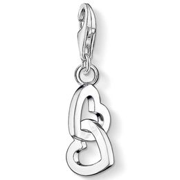 Thomas Sabo Charm-Einhänger »Herzen, 0773-001-12« silberfarben Ikonischer Herz-Charm mit zwei verschlungenen Herzen