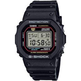 Casio G-SHOCK Chronograph Quarzuhr, Armbanduhr, Herrenuhr, digital, bis 20bar wasserd. Resinarmband rot-schwarz Markanter Herrenchronograph