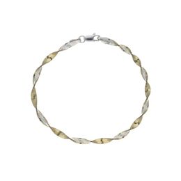 Firetti Armband »Schmuck Geschenk Silber 925 Armschmuck Armkette Fantasie« silberfarben-gelbgoldfarben 19 cm Elegantes Armband