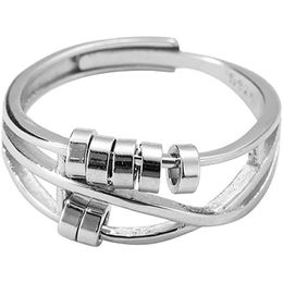 Firetti Fingerring »Schmuck Geschenk Silber 925 Damenring Silberring Lucky Antistress« Made in Germany silberfarben 3,5 g Mehrreihiger Anti-Stress...