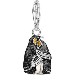Thomas Sabo Charm-Einhänger »Pinguine, 1909-691-7« mit Zirkonia (synth.) silberfarben-schwarz-braun-weiß + weiß Charm-Anhänger Pinguine