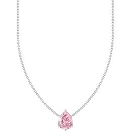 Thomas Sabo Kette mit Anhänger »großer Zirkoniatropfen, KE2213-051-14-L45V, KE2213-051-9-L45V« mit Zirkonia (synth.) silberfarben-rosa 45 Kette mit...