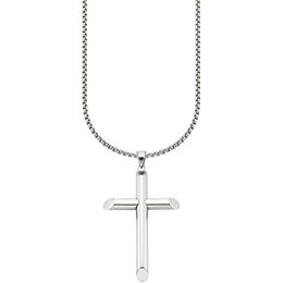Bruno Banani Kette mit Anhänger »Schmuck Geschenk Halsschmuck Halskette mit Anhänger großes Kreuz« edelstahlfarben Modische Halskette mit Kreuz...