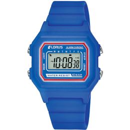 Lorus Chronograph Armbanduhr, Quarzuhr, Kinderuhr, digital, Geschenkidee blau Auff&auml;lliger Kinderchronograph