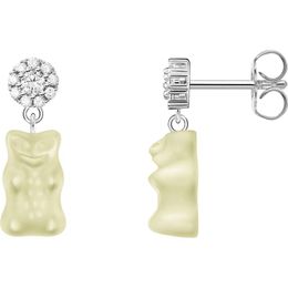 Thomas Sabo Paar Ohrstecker »x HARIBO: Ohrstecker mit Goldbär« mit Kristallglas, Zirkonia (synth.) silberfarben-weiß-kristallweiß +...