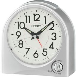 Seiko Quarzwecker Wecker, Reisewecker, Piepalarm, Schlafzimmer, Geschenkidee silberfarben Formschöner Wecker