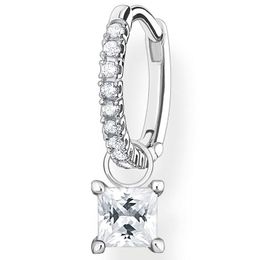 Thomas Sabo Single-Creole »mit weißen Steinen, CR699-051-14« mit Zirkonia (synth.) silberfarben-weiß + kristallweiß Go outside and shine:...