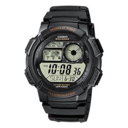 CASIO TIMELESS COLLECTION Chronograph »AE-1000W-1AVEF« Quarzuhr, Armbanduhr, Herrenuhr, Digitaluhr, bis 10 ar wasserd., Weltzeit schwarz Zeitloser...