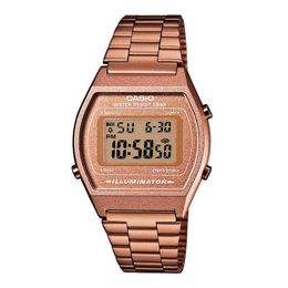 CASIO VINTAGE Chronograph Quarzuhr, Armbanduhr, Damenuhr, Herrenuhr, Digitaluhr, Edelstahlarmband ros&eacute;goldfarben Trendiger Chronograph f&uuml;r Sie & Ihn