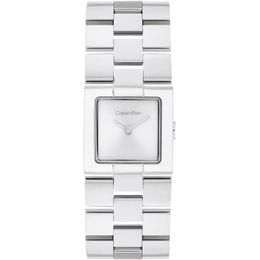 Calvin Klein Quarzuhr »CK MERIDIAN« Armbanduhr, Damenuhr, Edelstahlarmband, analog silberfarben Schnörkellose Damenarmbanduhr