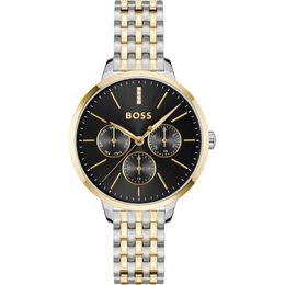 BOSS Multifunktionsuhr &raquo;SYMPHONY&laquo; Quarzuhr, Armbanduhr, Damenuhr, Edelstahlarmband, analog silberfarben, goldfarben Edel wirkende...