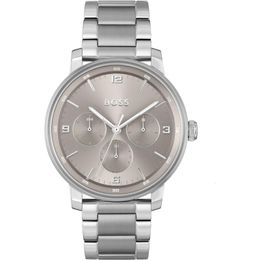 BOSS Multifunktionsuhr &raquo;CONTENDER&laquo; Quarzuhr, Herrenuhr, Armbanduhr, Datum, Edelstahlarmband silberfarben Geschmackvolle Herrenmultifunktionsuhr