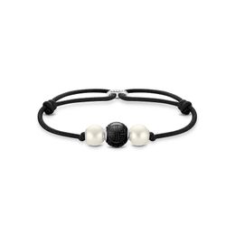 Thomas Sabo Perlenarmband »A2076-451-11-L22V« mit Obsidian - mit Süßwasserzuchtperle silberfarben-weiß-schwarz + weiß-schwarz 22 Elegantes Armband...