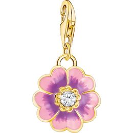 Thomas Sabo Charm-Einhänger »Charm Flower, 2208-496-7, 2208-565-7« mit Zirkonia (synth.) oder Glas-Keramik Stein gelbgoldfarben-weiß + weiß Charm...