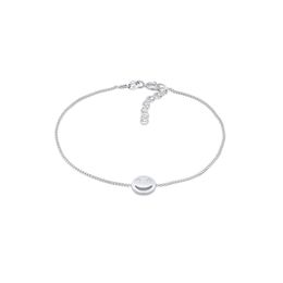 Elli Armband »mit Smile Face und 925 Silber, mit Kristallen von Swarovski « Silber 16 cm Cooles Smiling-Armband für Frauen und Mädchen