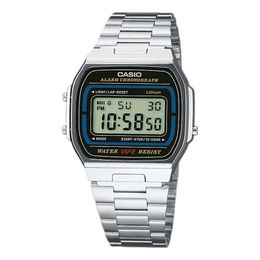 CASIO VINTAGE Chronograph Quarzuhr, Armbanduhr, Damenuhr, Herrenuhr, Digitaluhr, Edelstahlarmband blau-silberfarben Zeitlos schöner Chronograph für...