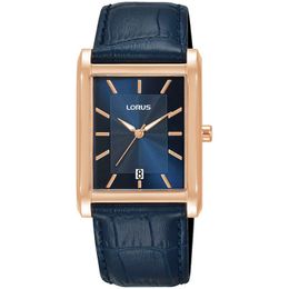 Lorus Quarzuhr »Classic« Armbanduhr, Damenuhr, Herrenuhr, Lederarmband, analog, Tag blau Formschöne Armbanduhr für Sie & Ihn