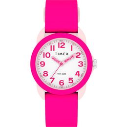 Timex Quarzuhr »TIME TEACHER« Armbanduhr, Kinderuhr, Lernuhr, Geburtstag, Schulanfang, Geschenkidee pink Angesagte Armbanduhr für Kinder