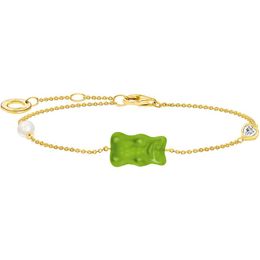 Thomas Sabo Armband »x HARIBO Schmuck: Armband mit Goldbär« mit Kristallglas, Zirkonia (synth.) - mit Süßwasserzuchtperle...