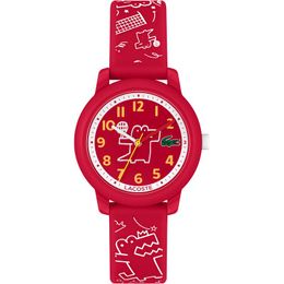 Lacoste Quarzuhr ».12.12 KIDS« Armbanduhr, Kinderuhr, Mädchen, Jungen, ideal auch als Geschenk rot Angesagte Armbanduhr für Kinder