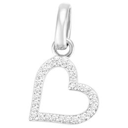 Firetti Kettenanhänger »Schmuck Geschenk Silber 925 Halsschmuck Anhänger Herz "LIEBE"« () mit Zirkonia (synth.) silberfarben-kristallweiß +...