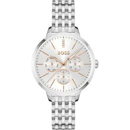 BOSS Multifunktionsuhr &raquo;SYMPHONY&laquo; Quarzuhr, Armbanduhr, Damenuhr, Edelstahlarmband, analog silberfarben Edel wirkende Damenmultifunktionsuhr